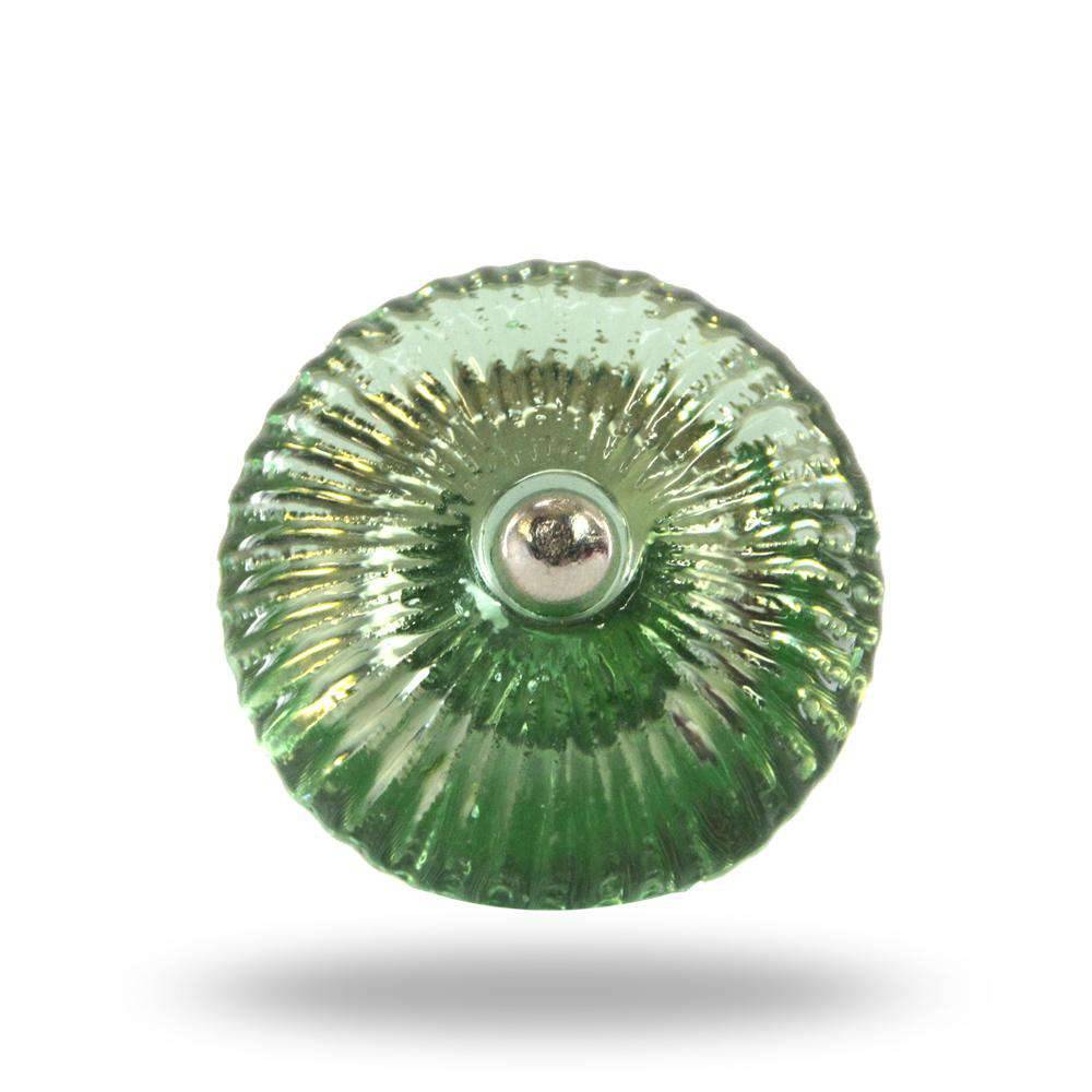 Buy Ribbed Glass Round Knob Multipack Green | Trinca Ferro