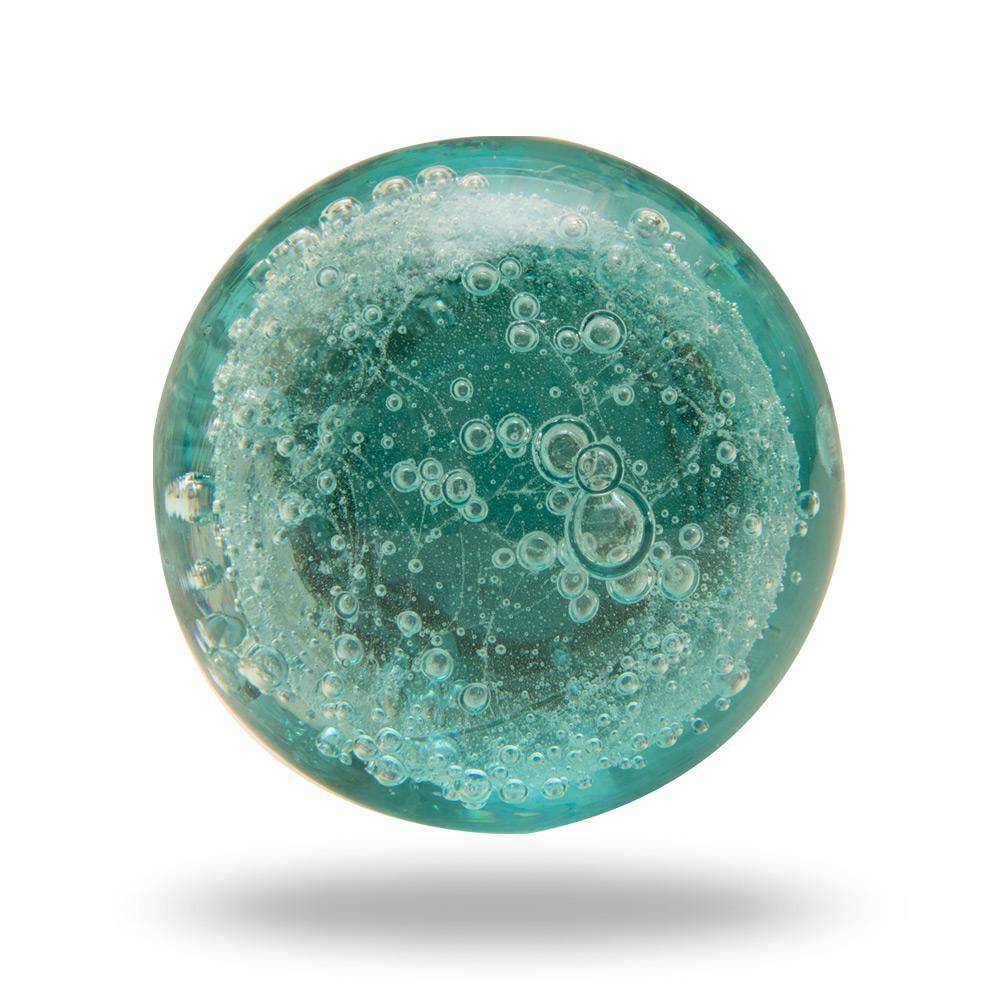 Bubble Glass Mortice Knobs Turquoise | Trinca Ferro
