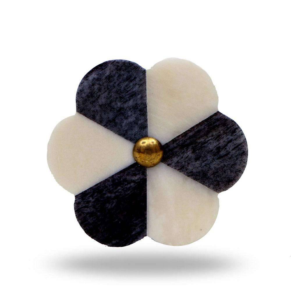 Set of 6 Lots Patterned Bone Knob | Trinca Ferro